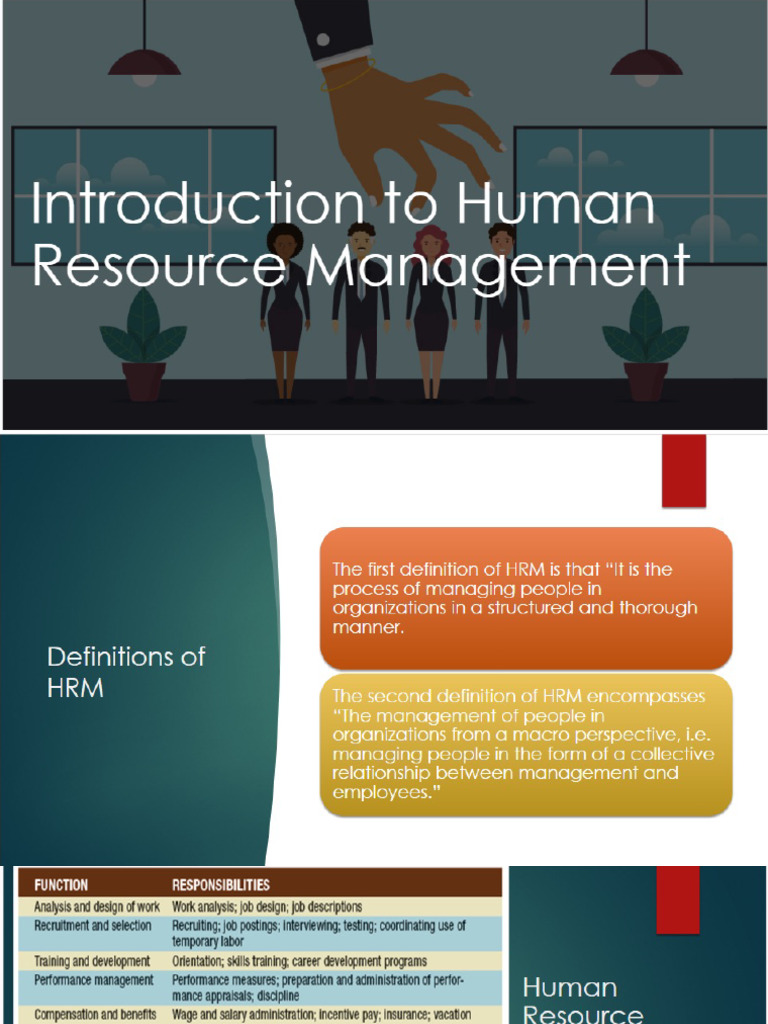 Chapter 2. Introduction to HRM | PDF