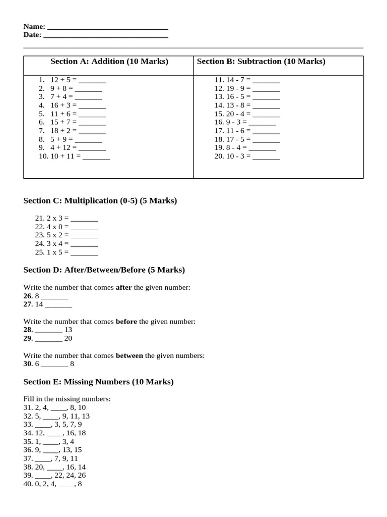 Class Prep Grand Test Math | PDF
