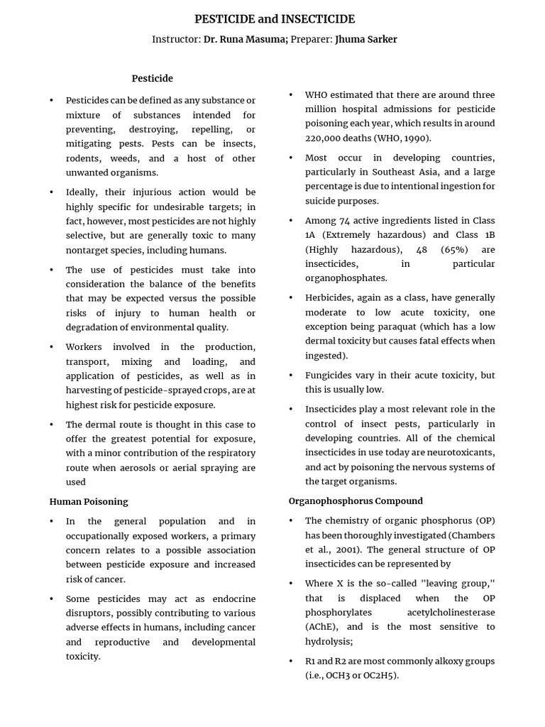 6. Pesticide & Insecticide | PDF