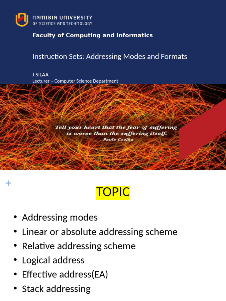 Lecture 9 Instructionn Addressing Mode | PDF