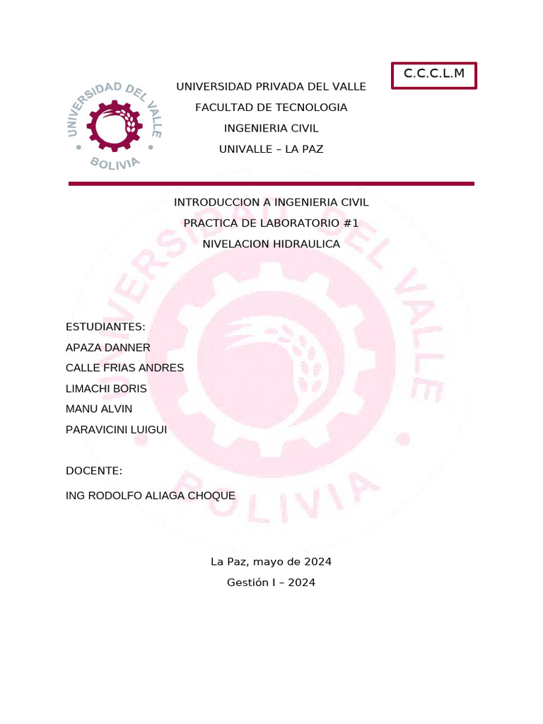Nivelacion Hidraulica Pdf