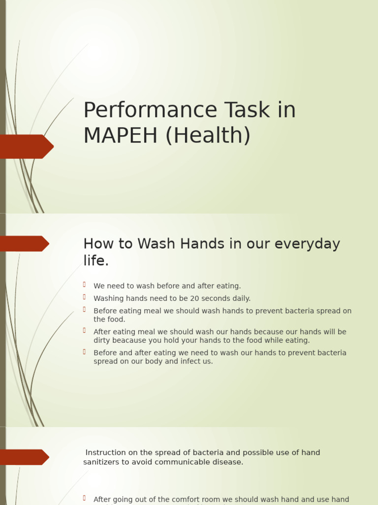 Performance Task in MAPEH (Health) | PDF