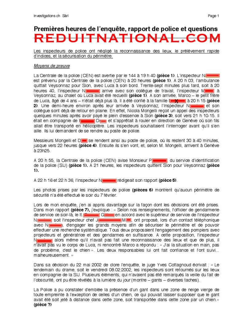 Affaire Luca Mongelli | PDF | Chiens | Police