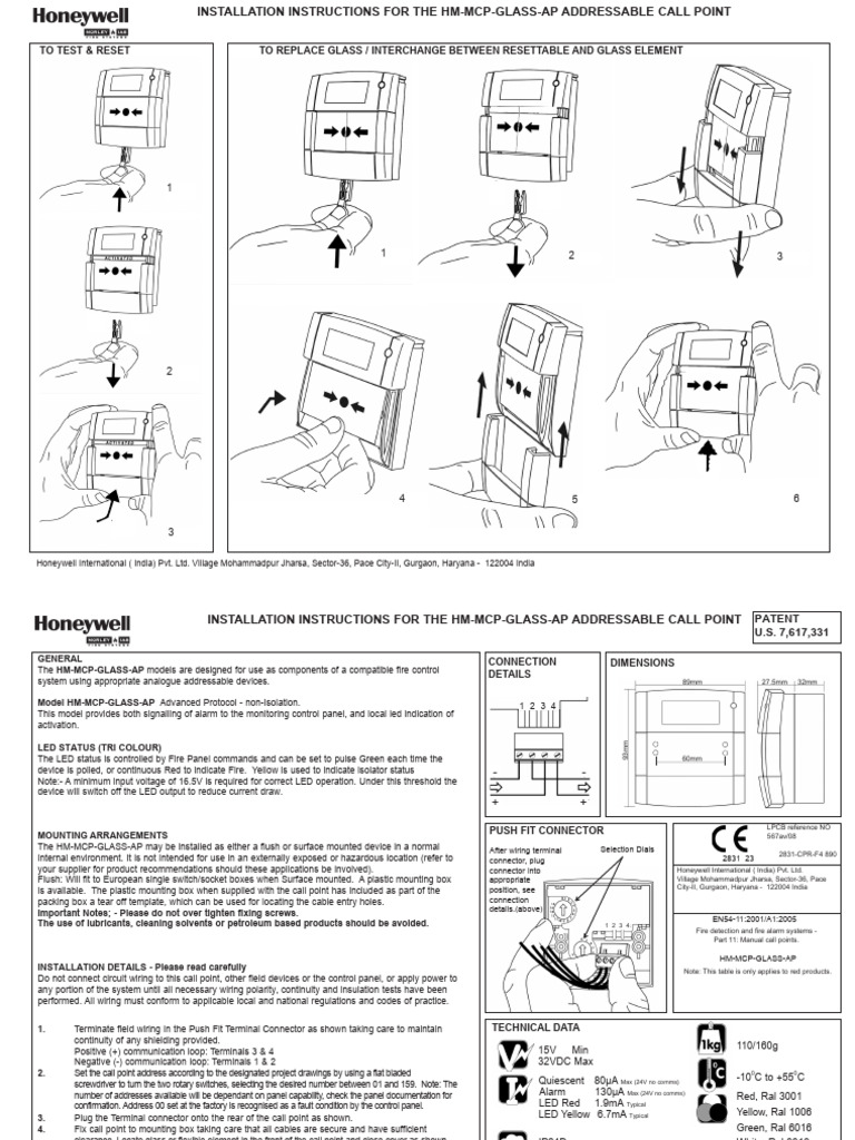 Hbt Fire Mcp Installation Instructions Pdf