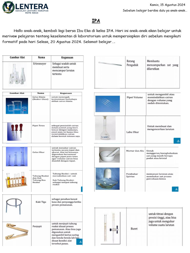 MODUL AJAR IPA Fase D Kelas 7 Hakikat Imu Sains & Metode Ilmah Docx | PDF
