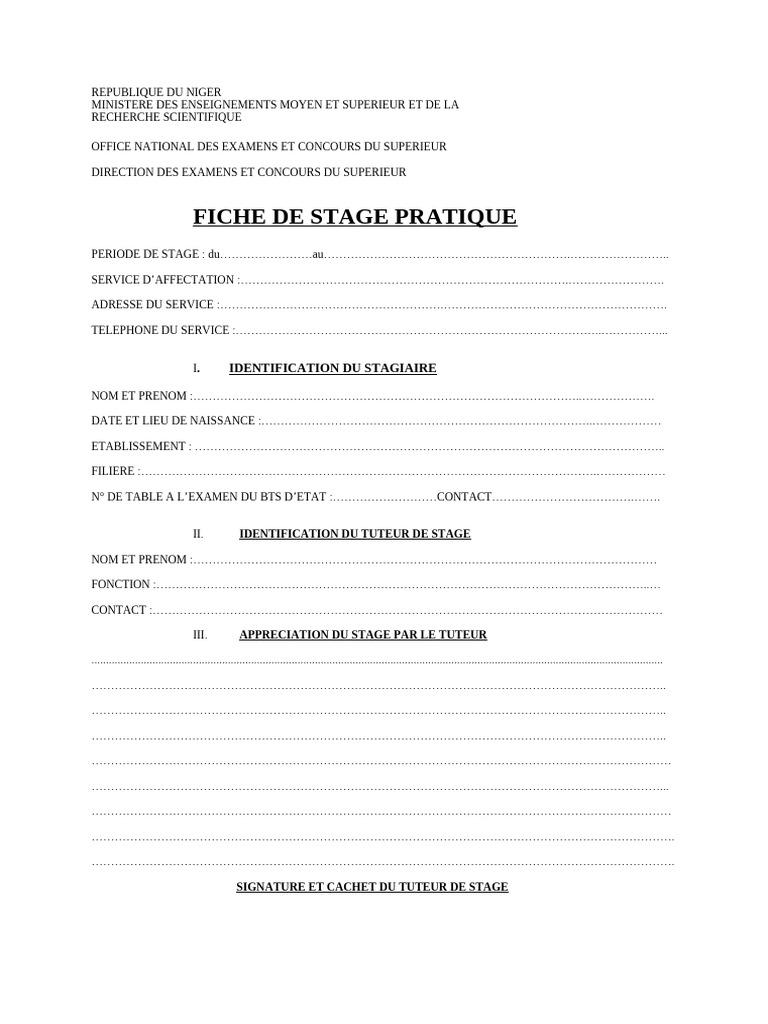 Fiche_de_stage | PDF