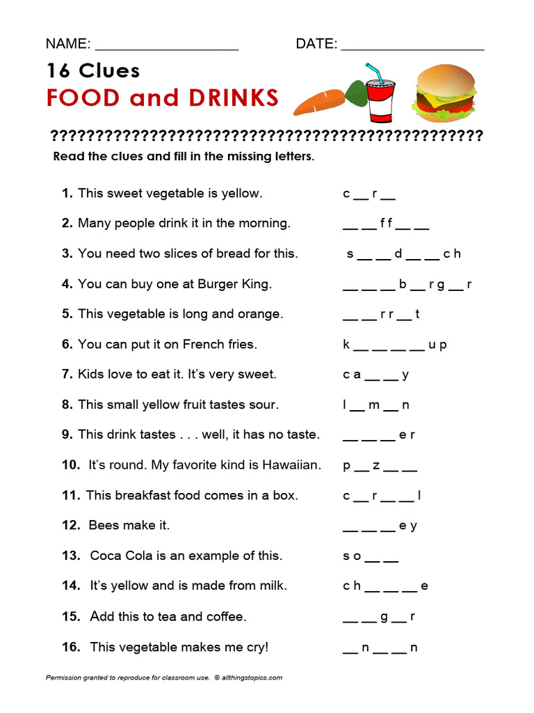 Food and Drink | PDF