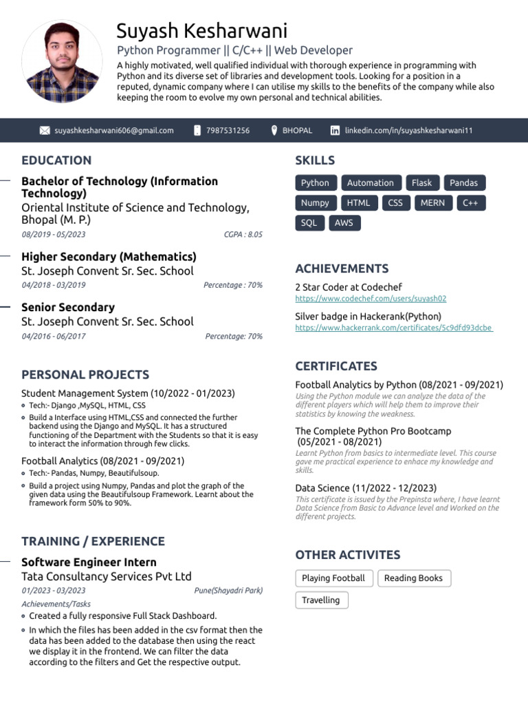 Final Resume Suyash | PDF