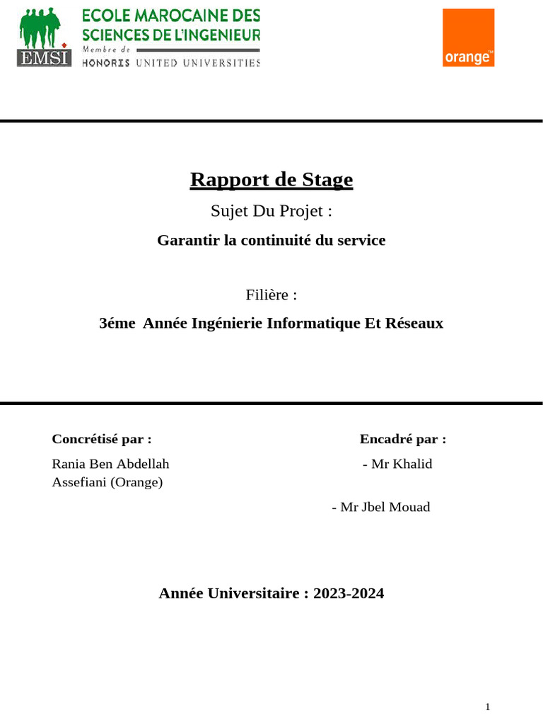 Rapport - de - Stage - Rania Ben Abdellah - Final | PDF | High Speed Packet Access | Computers