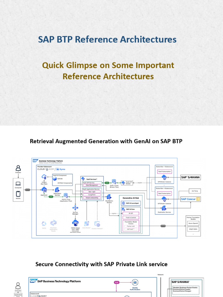 SAP BTP Reference Architecture | PDF