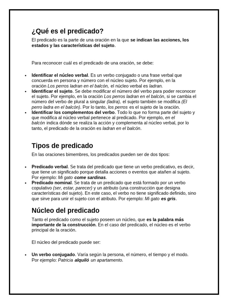 Que_es_el_predicado | PDF