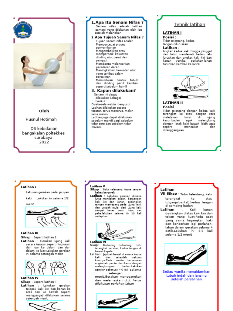 leaflet senam nifas fix | PDF
