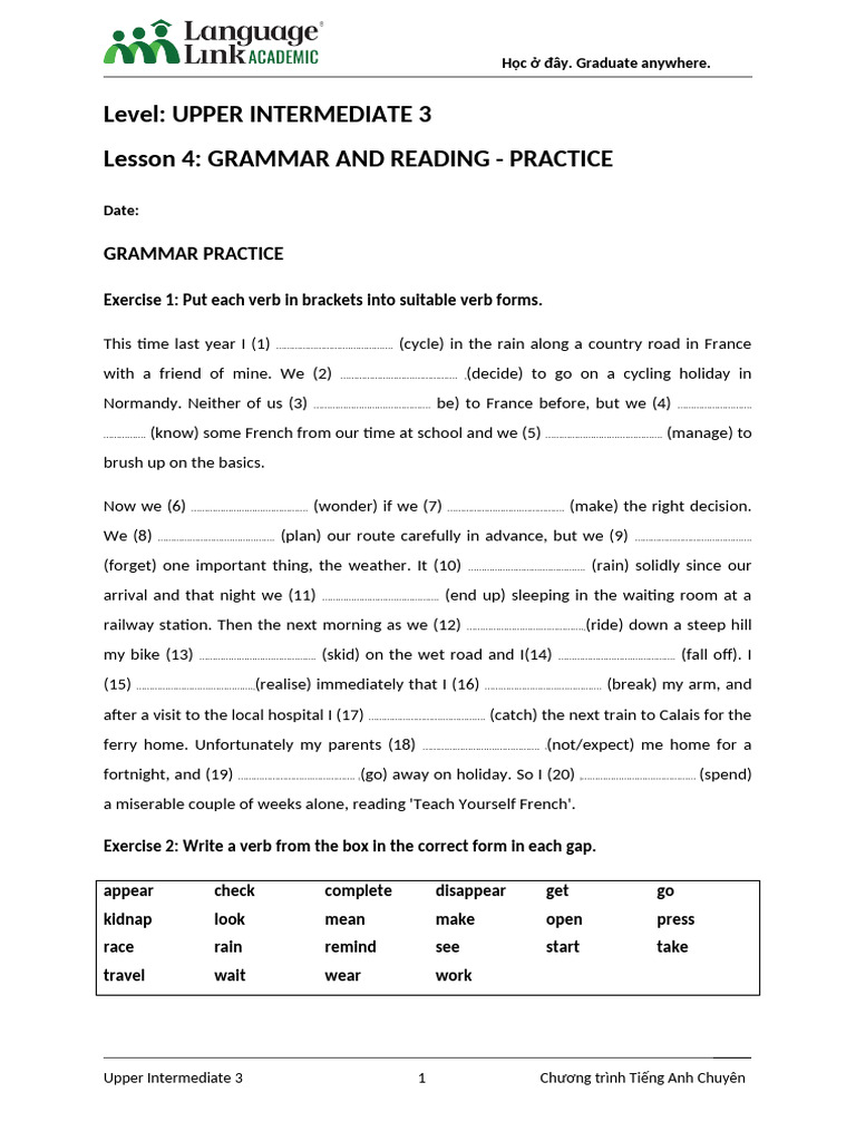 UI3 - Lesson 4 - Class Worksheet | PDF