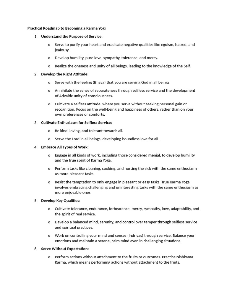 Karma Yoga Basics | PDF