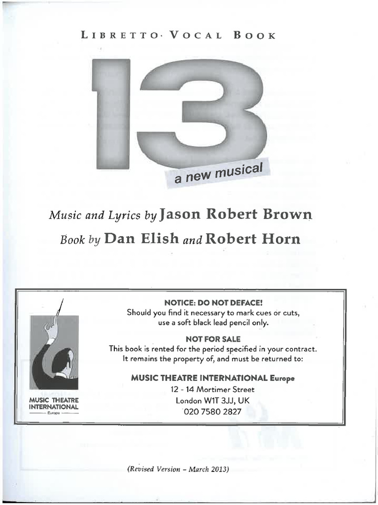 13 The Musical Libretto | PDF