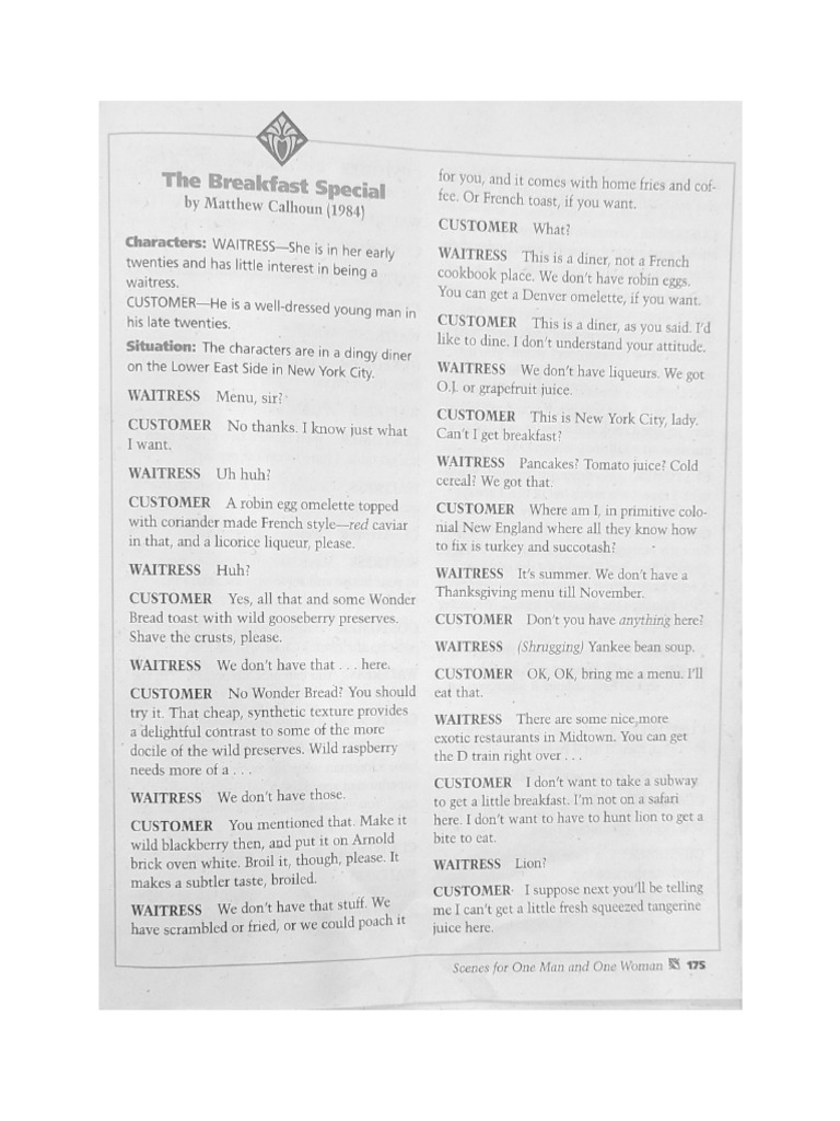 Breakfast Special | PDF