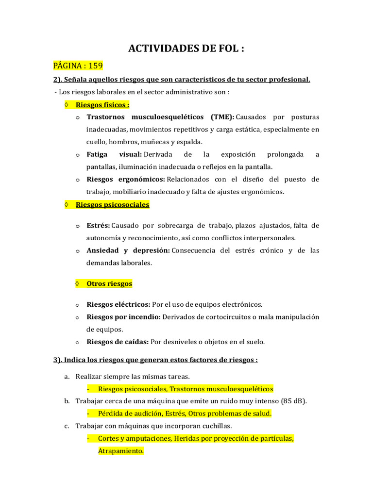 Actividades de Fol | PDF