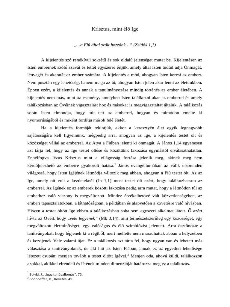 Petró László - Krisztus Mint Élő Ige | PDF