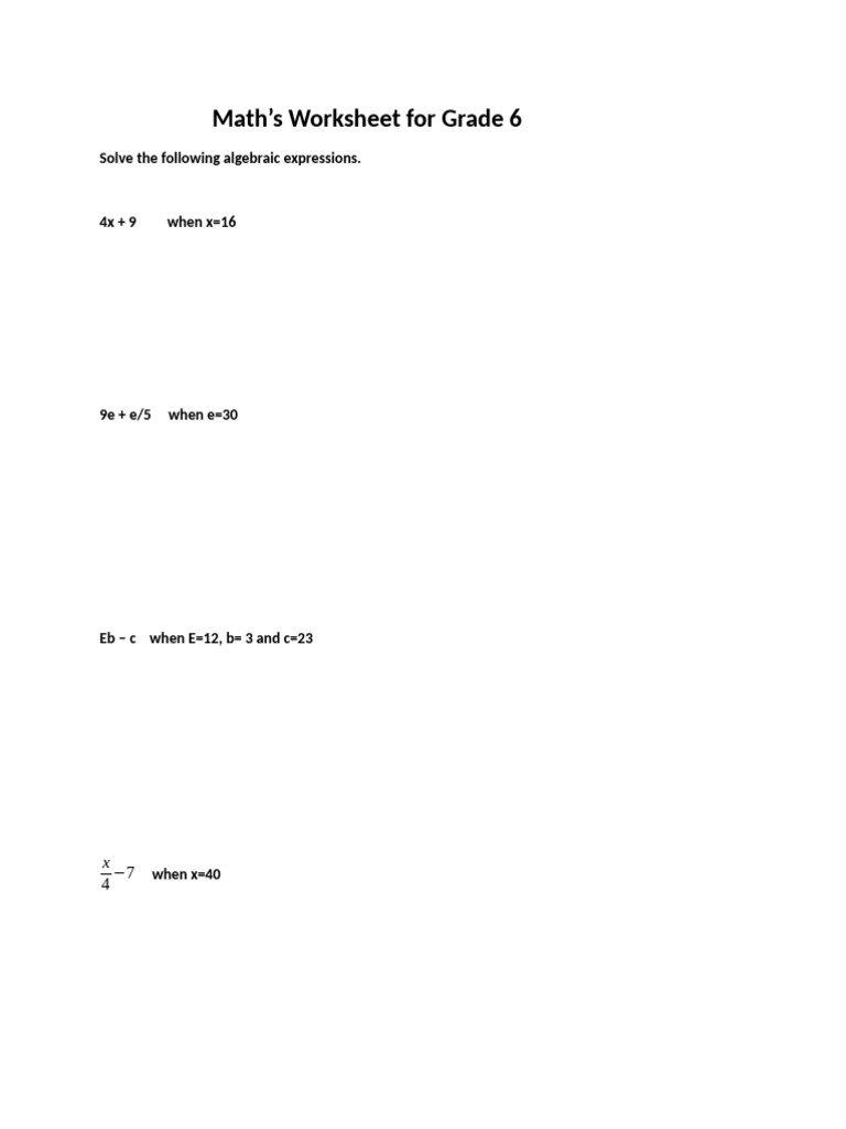 Math Algebra 1 | PDF