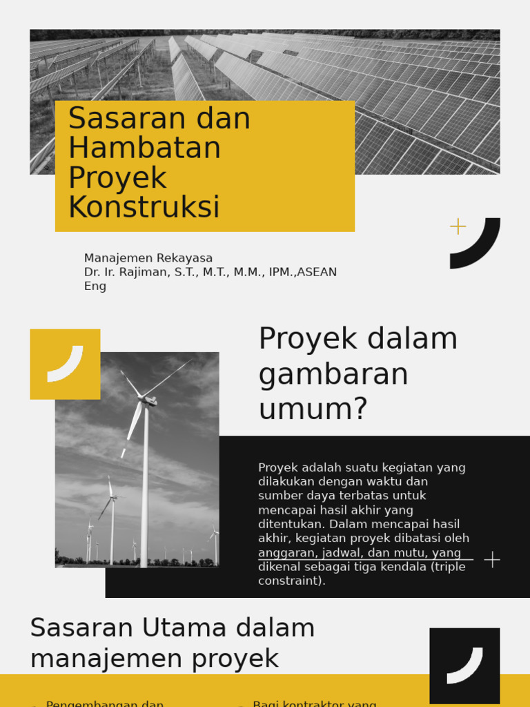 Pertemuan 1 - Sasaran Dan Hambatan Proyek3 | PDF