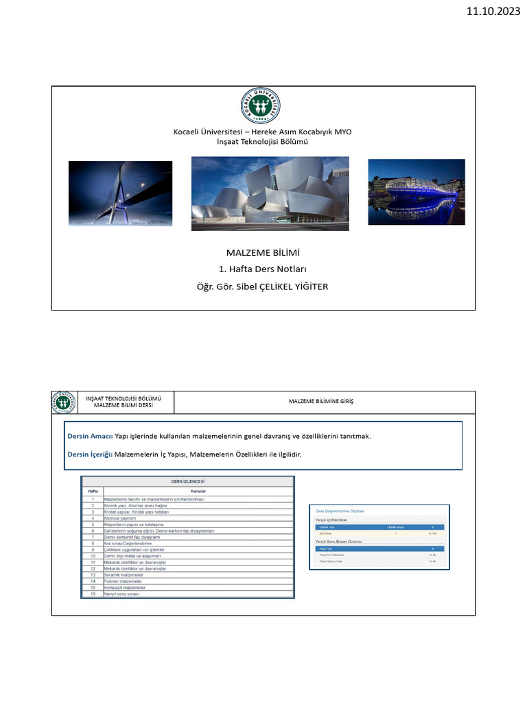 Ders (9 - 15 Eki̇m) | PDF