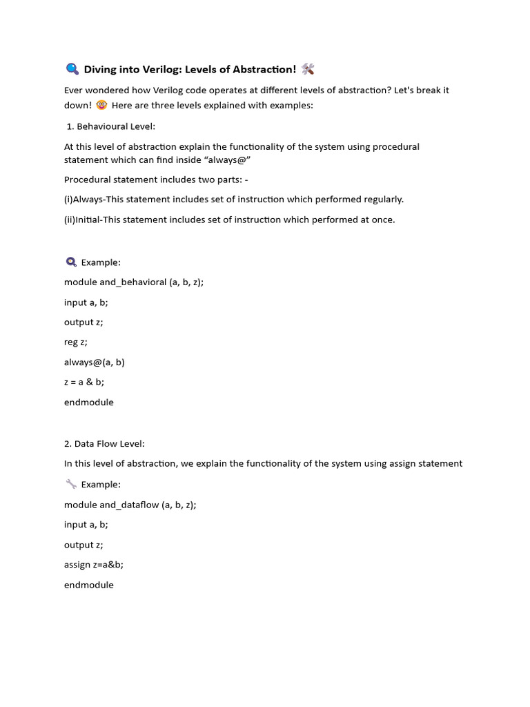 ? Diving Into Verilog | PDF
