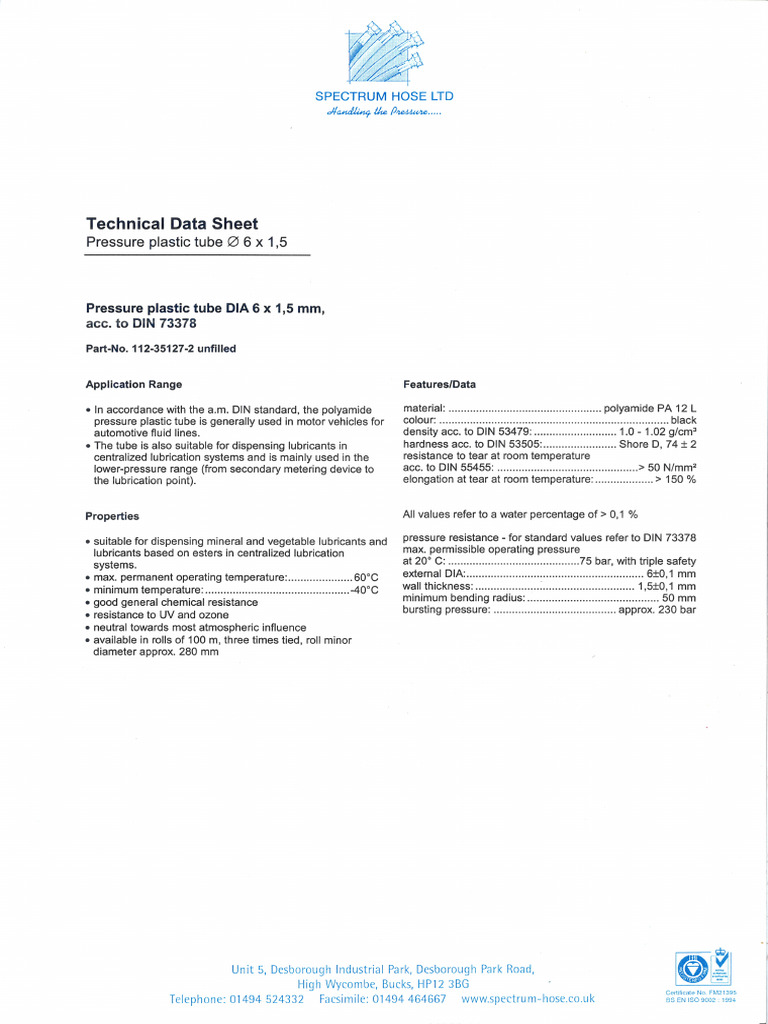 Nylon DIN 73378 | PDF