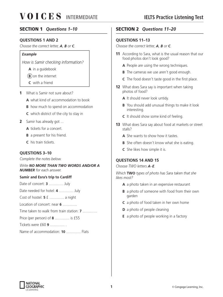 IELTS Listening Test 4 Practice | PDF