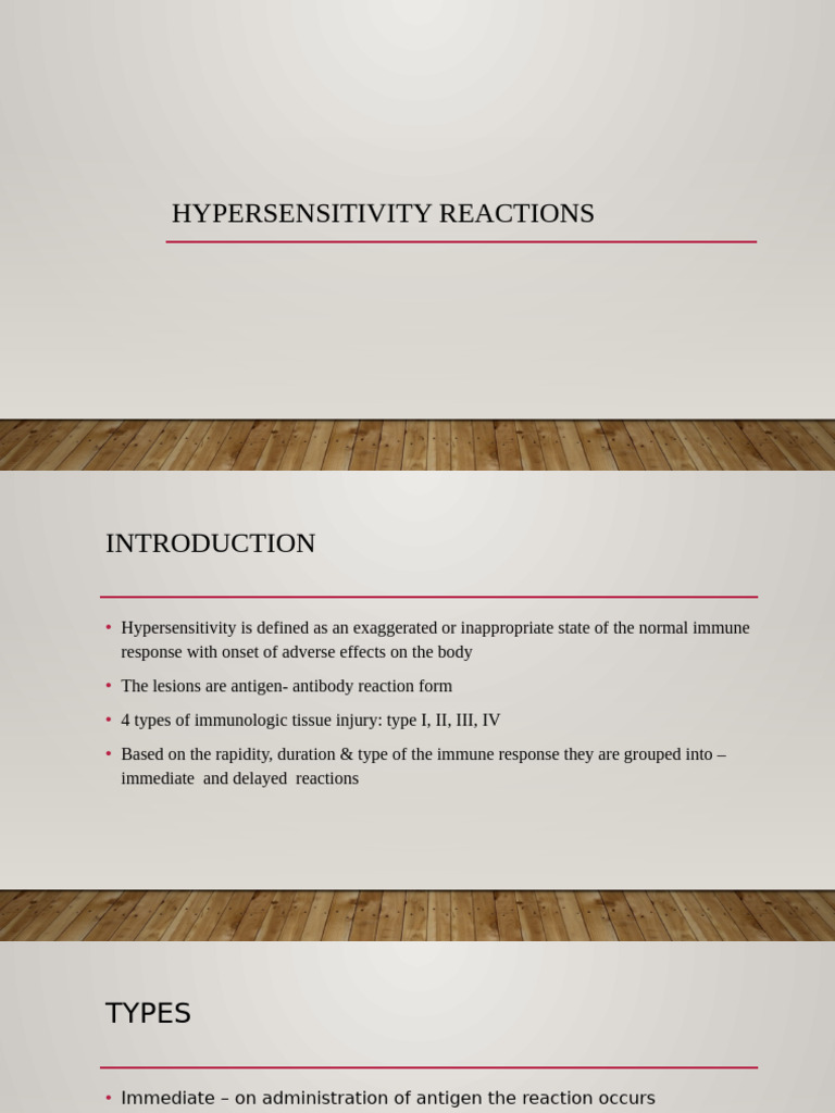 Hypersensitivity Reactions | PDF