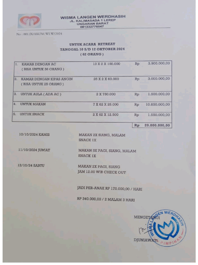 Penawaran Wisma | PDF