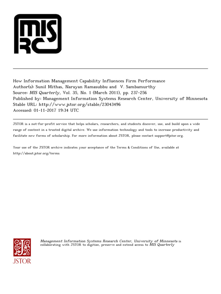 How Information Management Capability | PDF