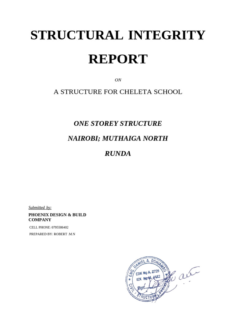 Cheleta School Structural Integrity Report (1)440 | PDF