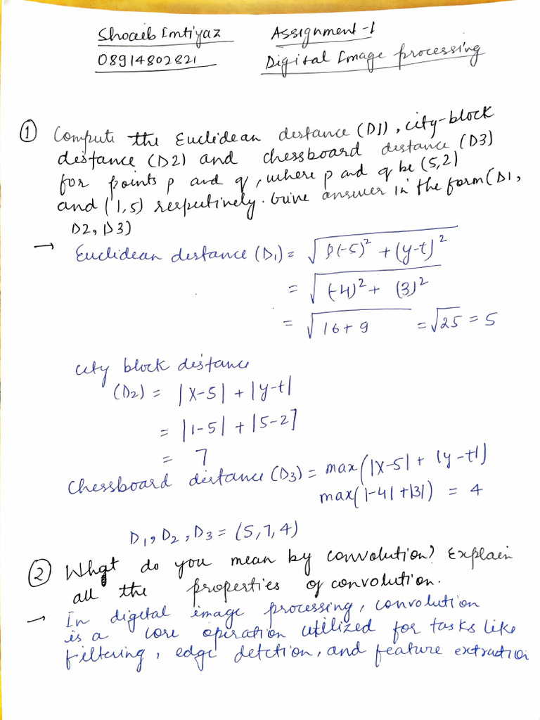 Digital Image Processing Assignment | PDF