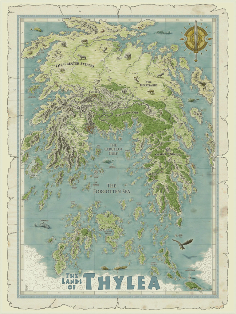 Double Sided Map of Thylea & Mytros | PDF