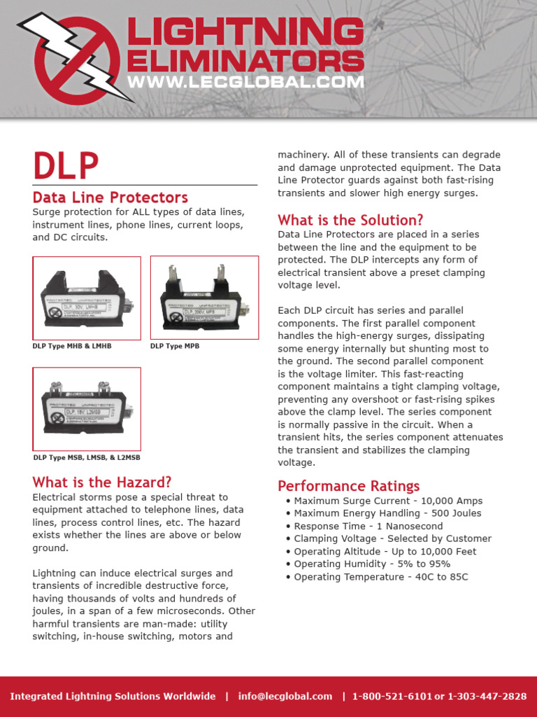 DLP Data Line Protectors | PDF | Electrical Engineering | Electricity