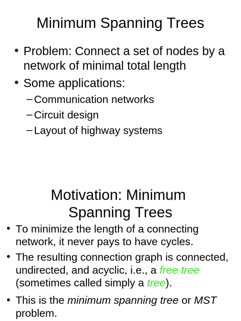 Minimum Spanning Trees | PDF