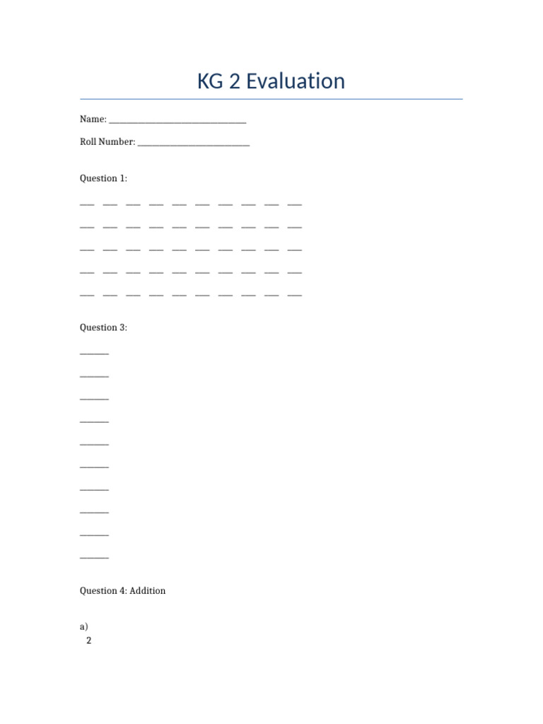 KG 2 Evaluation Updated | PDF