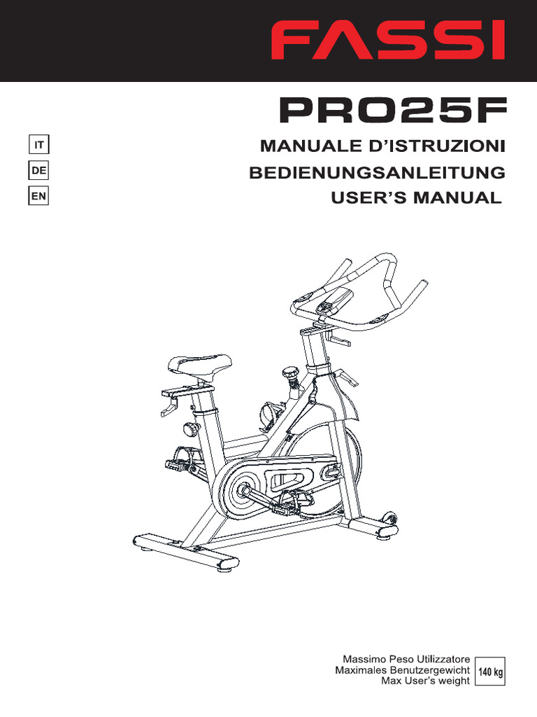 (Italiano) Manuale Fit Bike Pro 25F Fassi | PDF