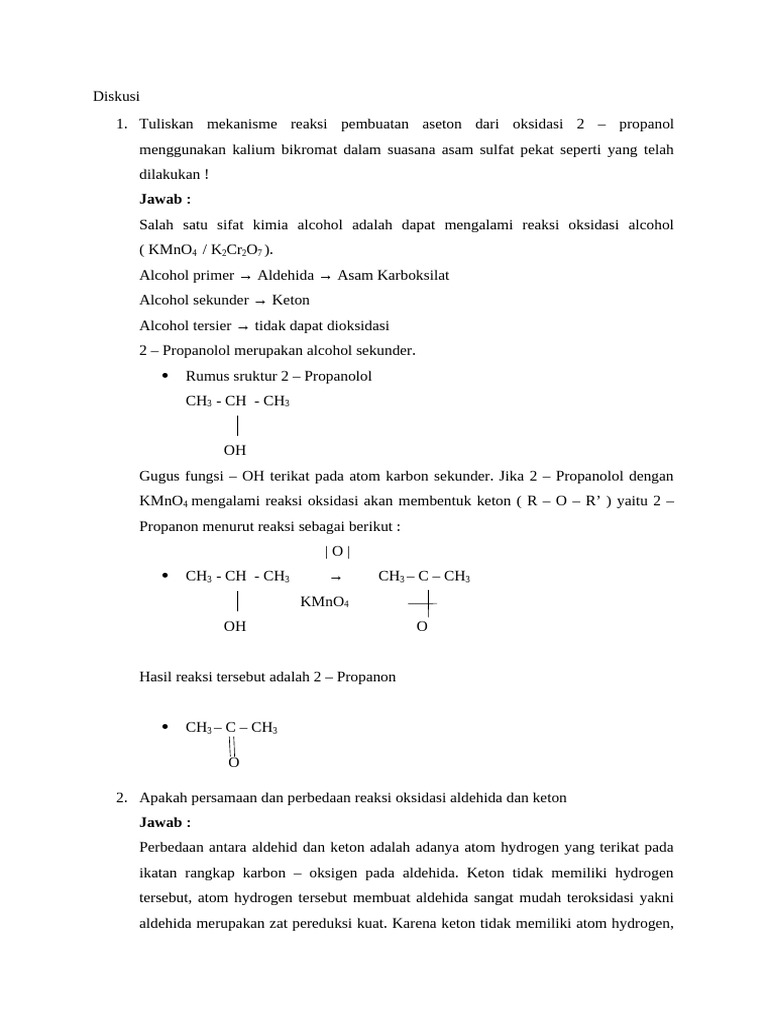 Diskusi Aseton | PDF