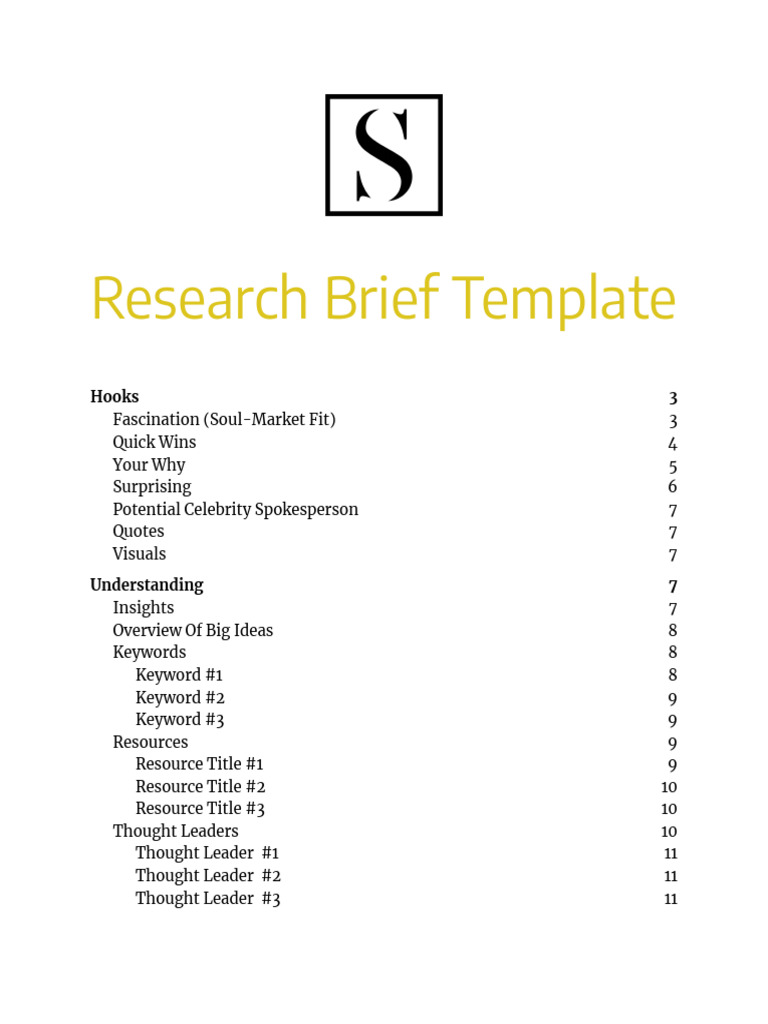 Seminal Research Brief Template | PDF