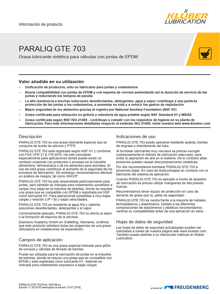 PARALIQ GTE 703 ES Es | PDF