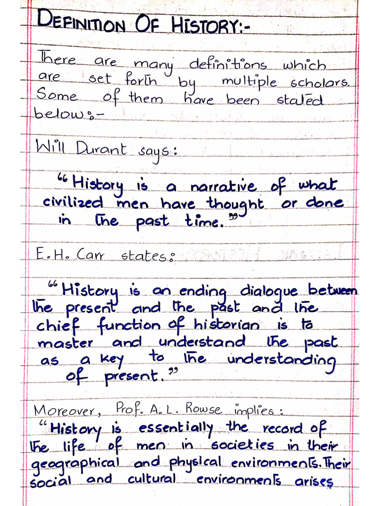 DEFINITION OF HISTORY | PDF