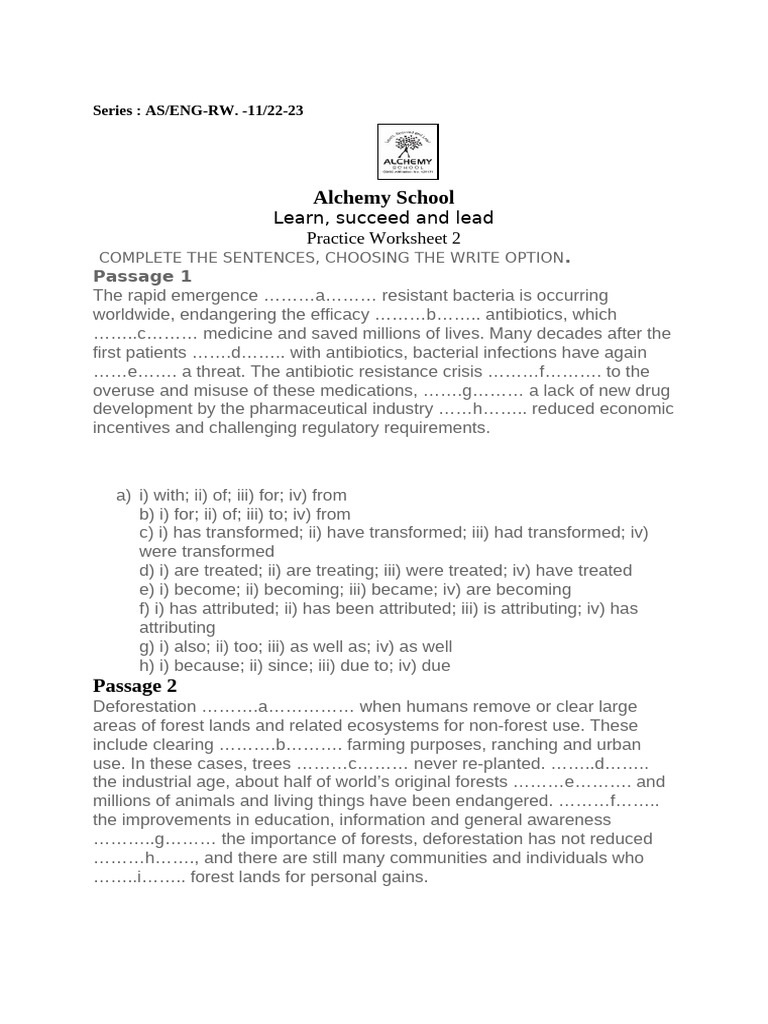 Practice Worksheet 2 | PDF