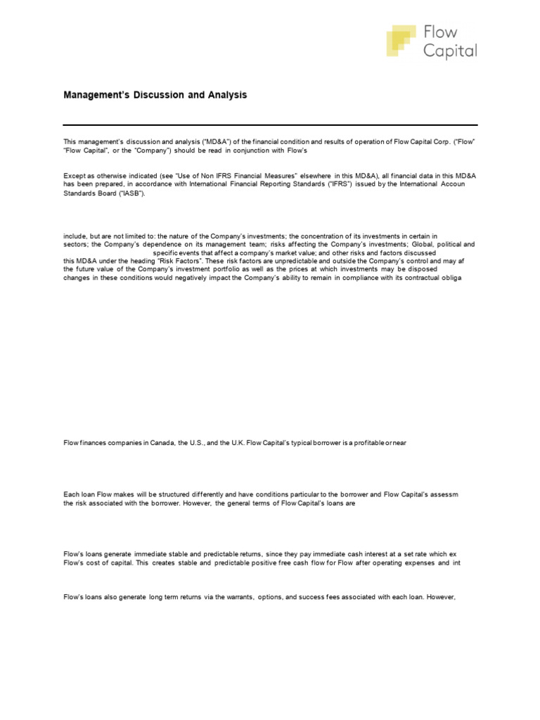 Flow Capital MDA Q1 2024 - 副本 | PDF
