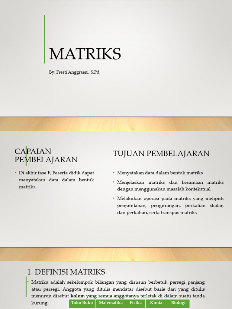 Pembahasan Matriks | PDF