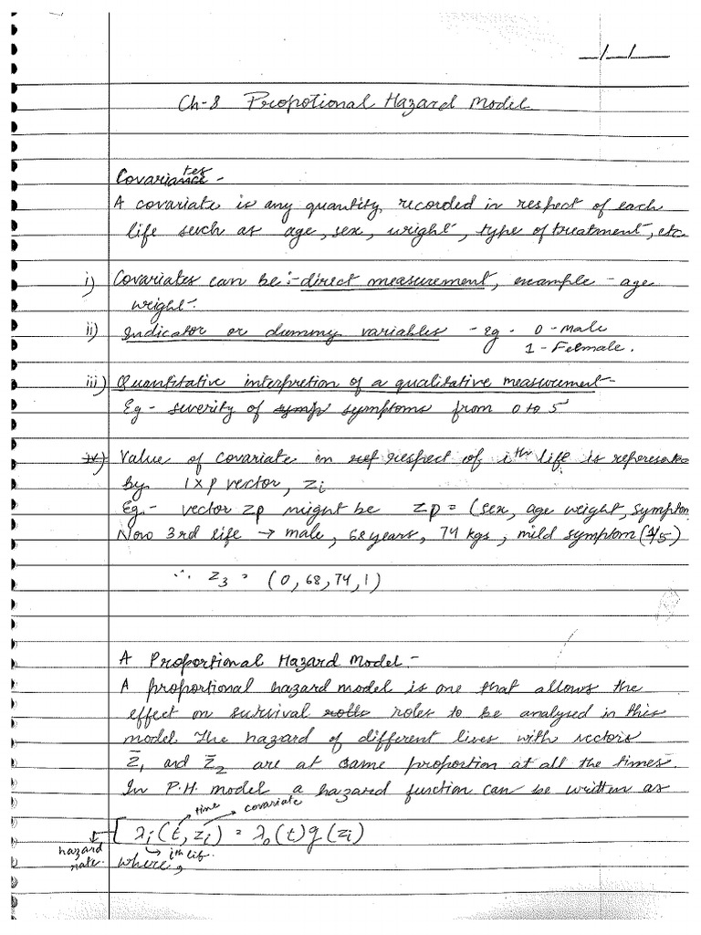 Proportional Hazard Model | PDF
