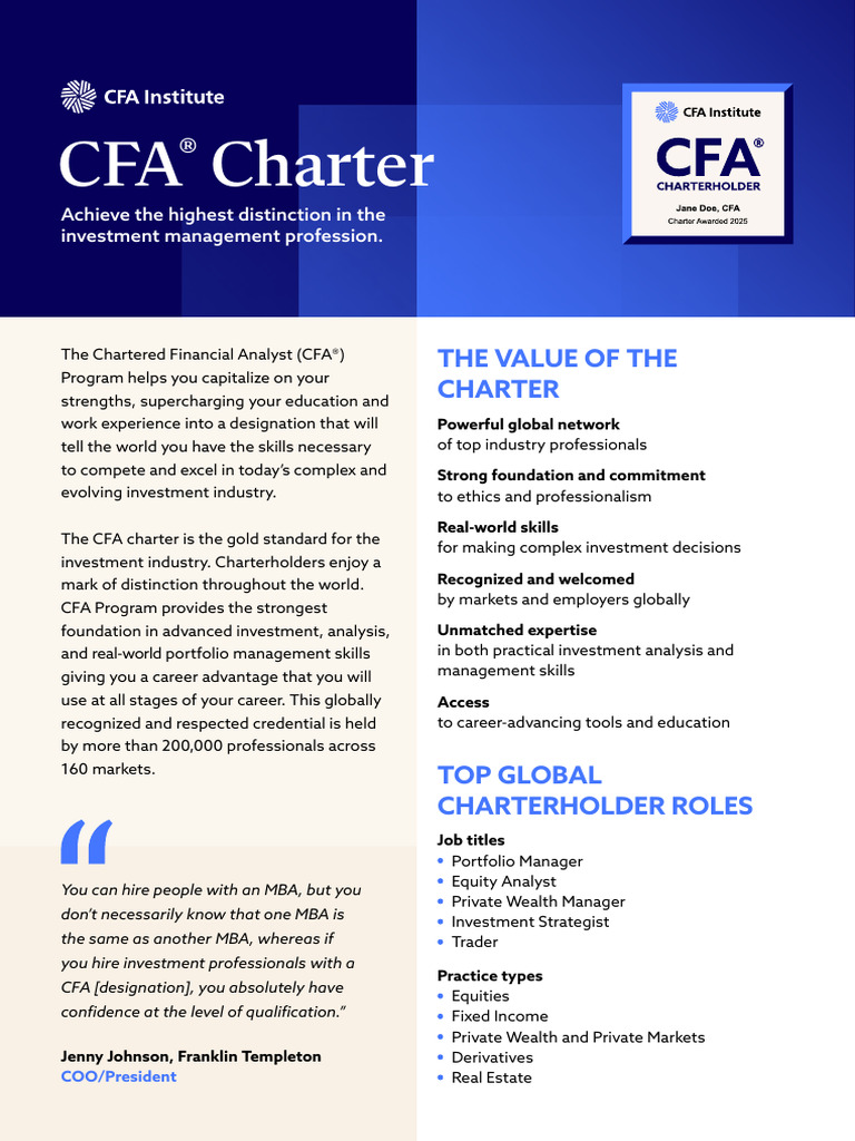 CBT Cfa Charter Factsheet | PDF