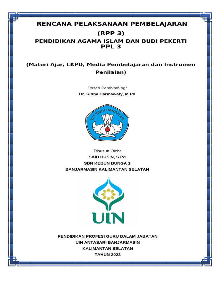 PPL 3 (Materi Ajar, LKPD, Media Pembelajaran Dan Instrumen Penilaian) | PDF