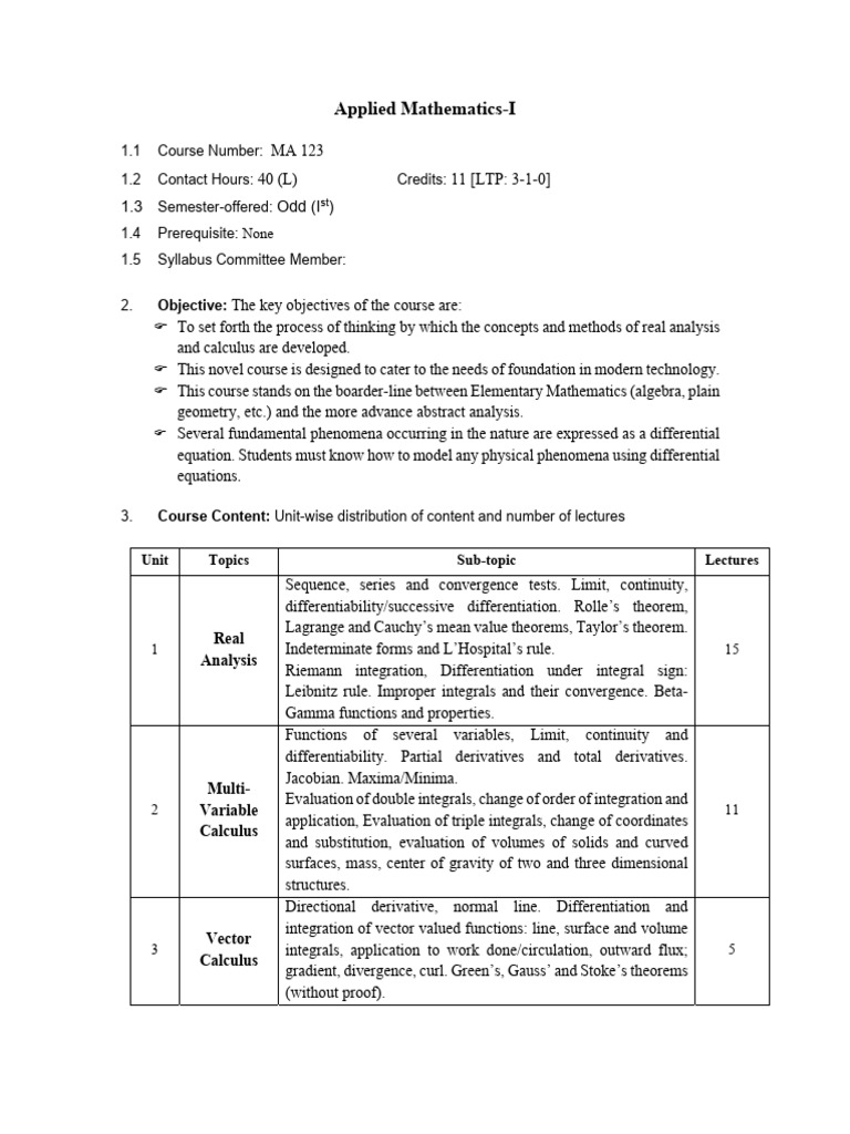 Applied Math for Engineering Students | PDF | Integral | Teaching ...