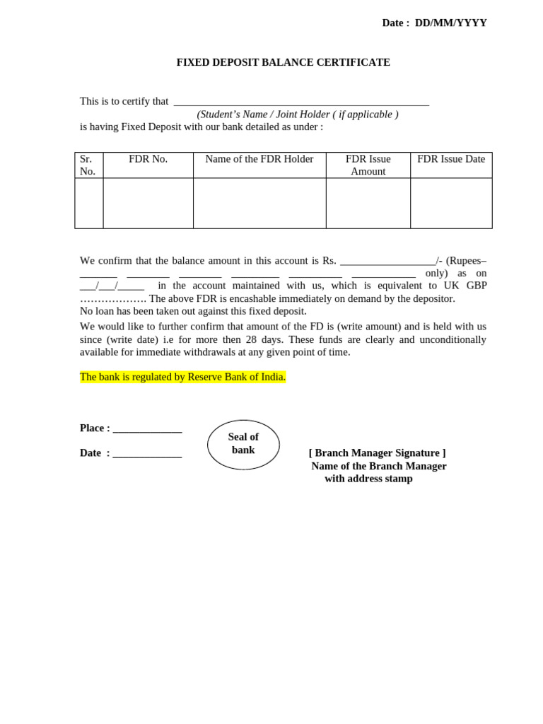 1724753899864-Fixed Deposit Balance Cert Under PBS System (India) | PDF